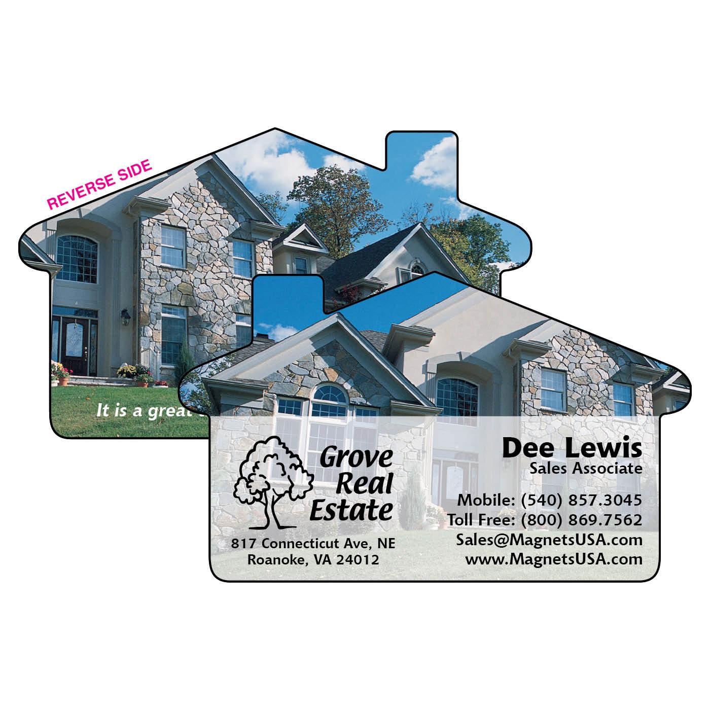 Double-Sided Card Stock Business Cards | Stone Home House-Shaped ...