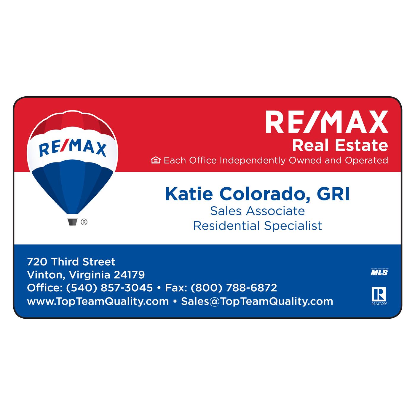 RE/MAX Magnetic Business Card | Magnets USA®